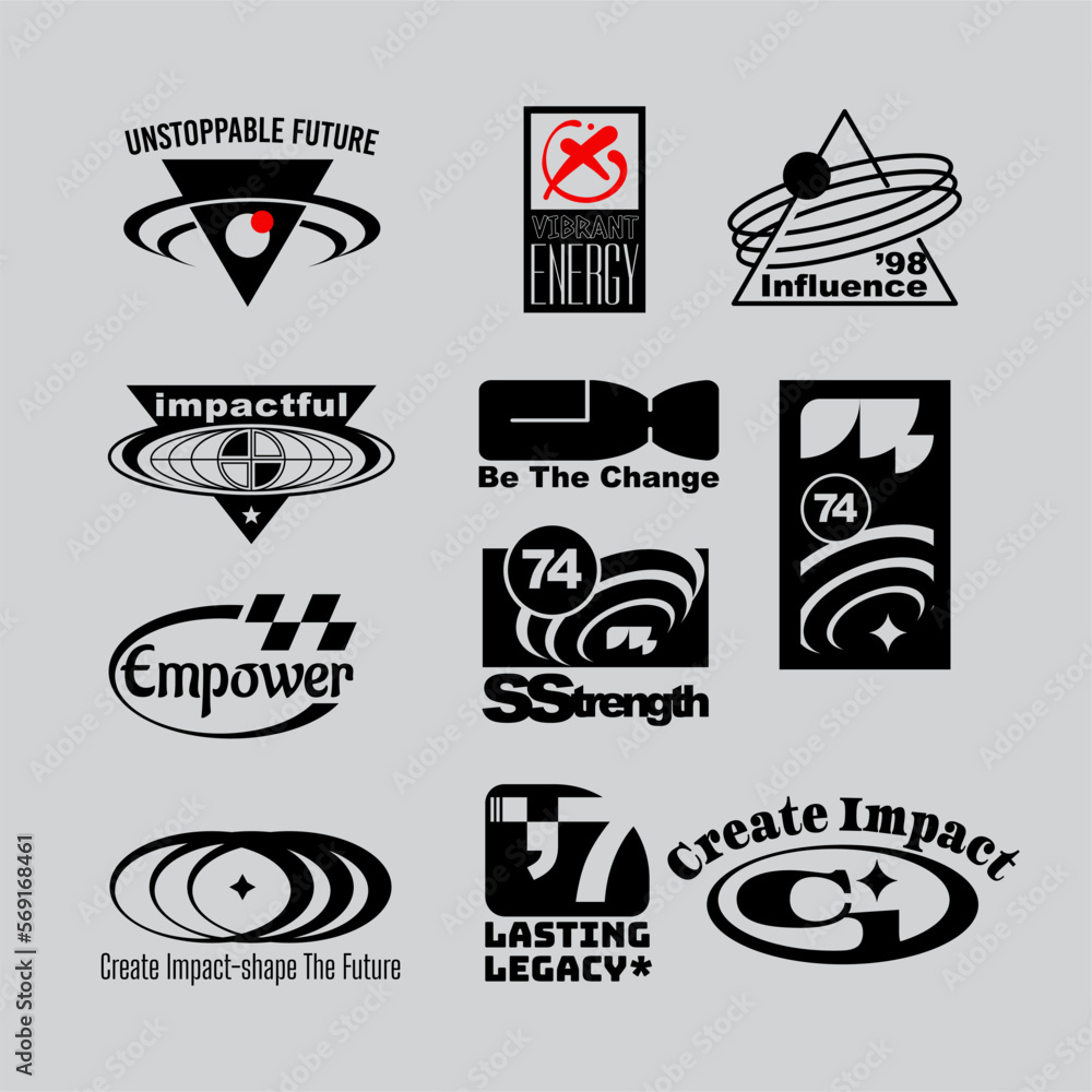 Small, retro inspired logos for graphic design, a resource for graphic ...