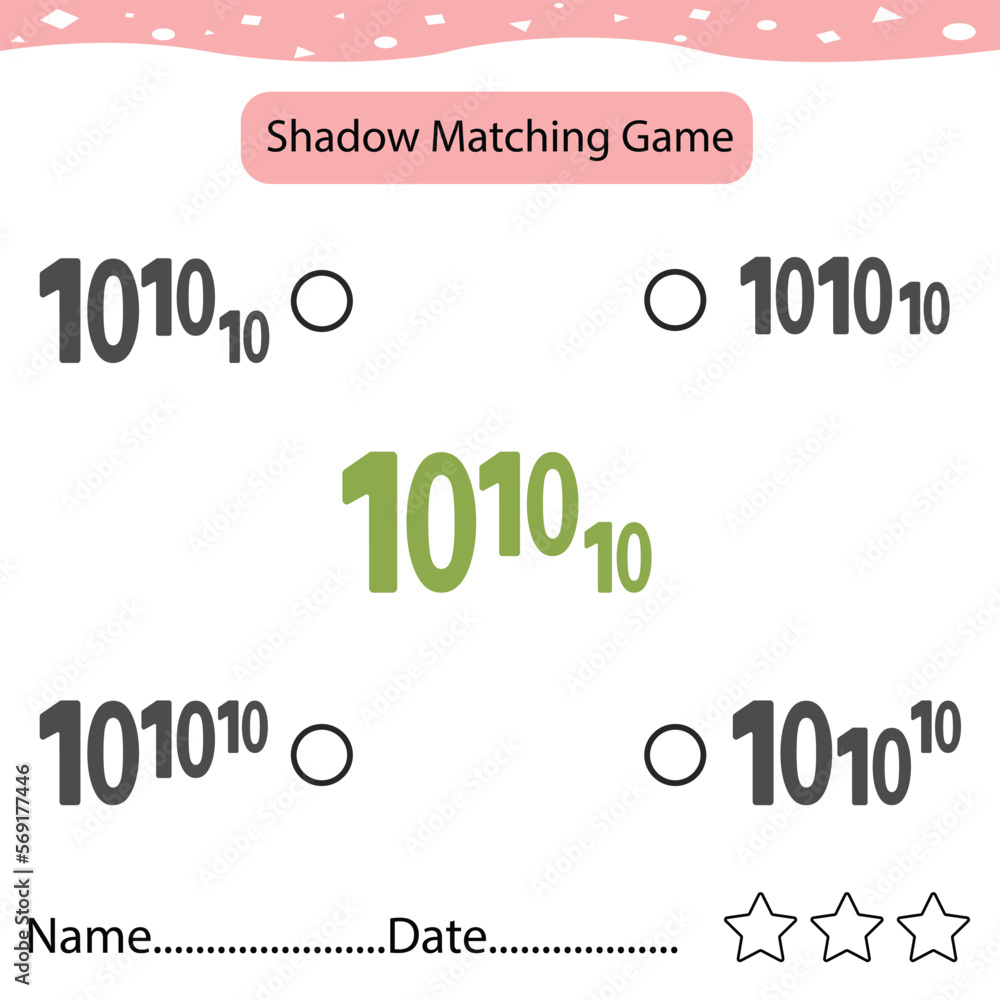Find number 10 Correct Shadow Find And Match The Correct Shadow Of ...