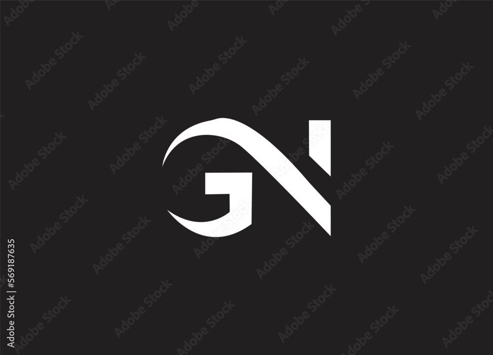 GN letter designs for logo and icons design Stock Vector | Adobe Stock