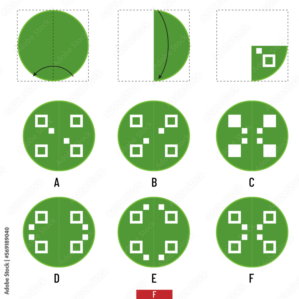 Paper Cutting - Paper folding. IQ test, intelligence questions, Visual ... Paper Cutting - Paper folding. IQ test, intelligence questions, Visual ...