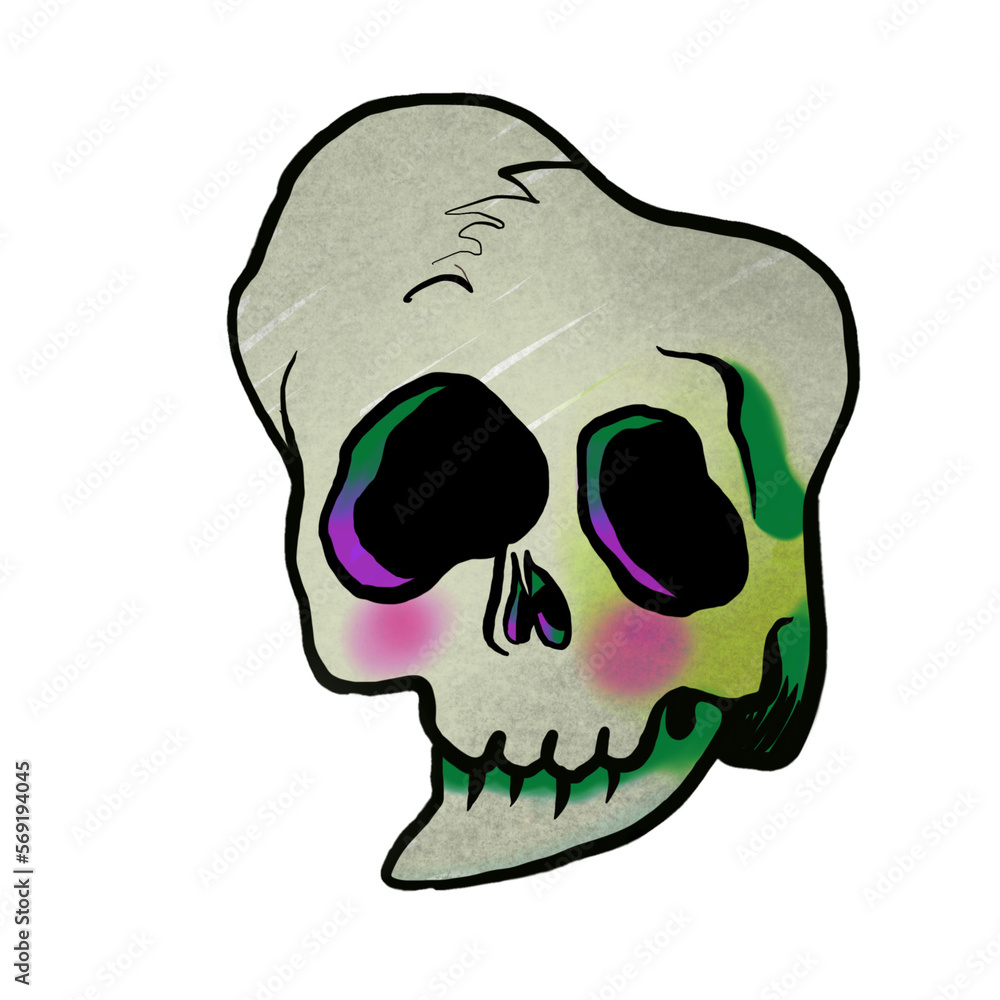 Calavera cartoon. Stock Illustration | Adobe Stock