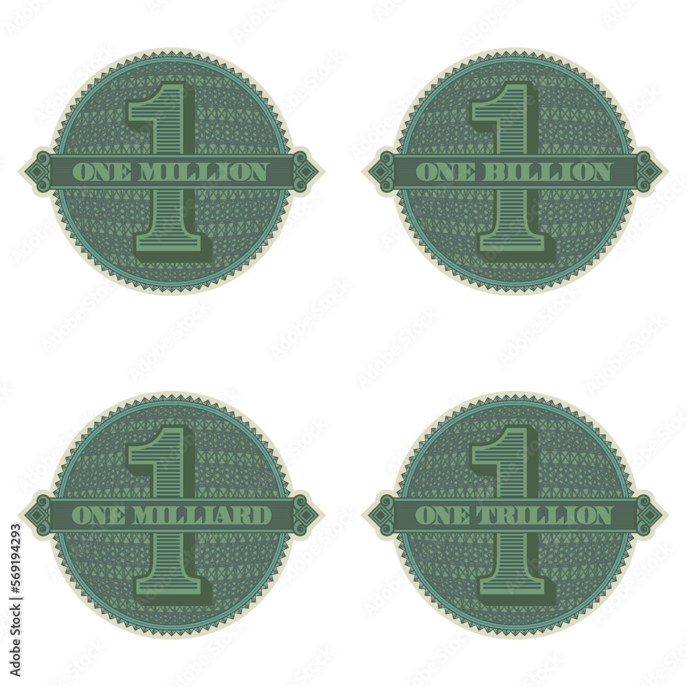 Vecteur Stock Vector set of round icons with ribbon. Stickers or badges ...