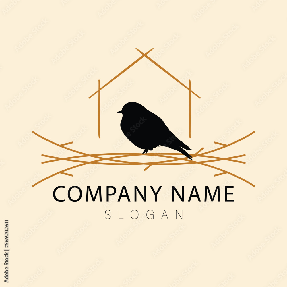 Bird logo vector line outline monoline icon illustration, elegant and ...
