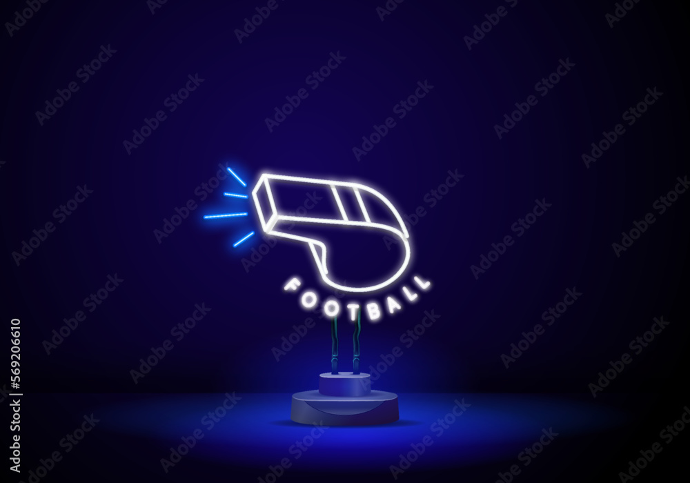 whistling neon sign, modern glowing banner design, colorful modern ...