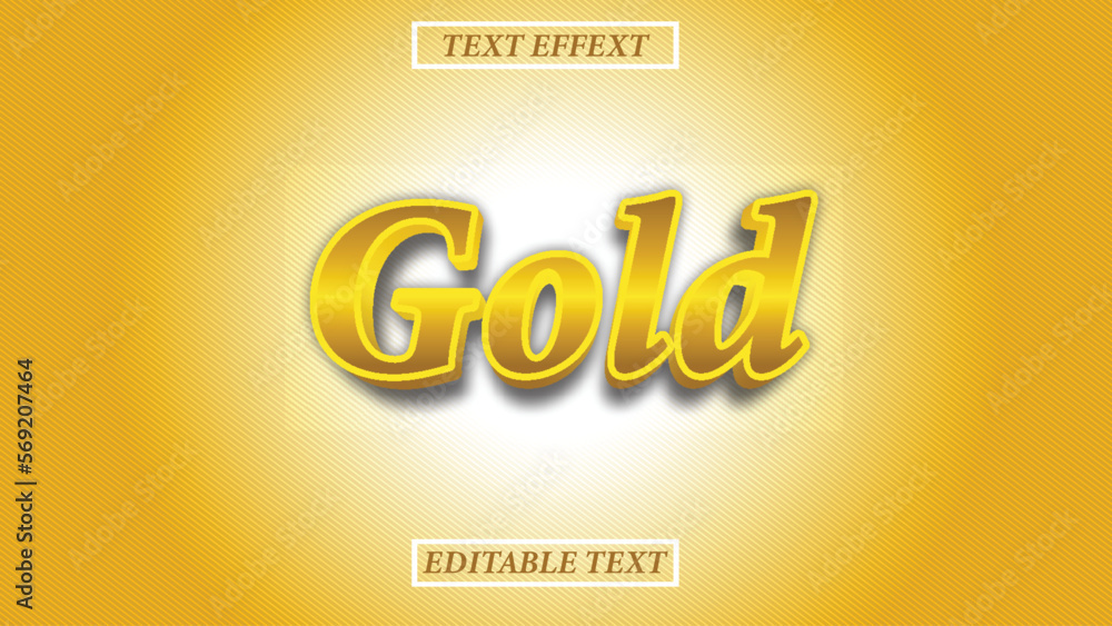Free editable PSD gold text style effect Stock Vector | Adobe Stock
