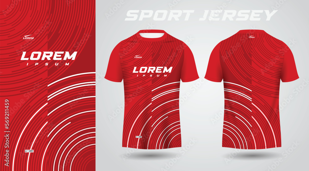 red shirt sport jersey design Stock Vector | Adobe Stock