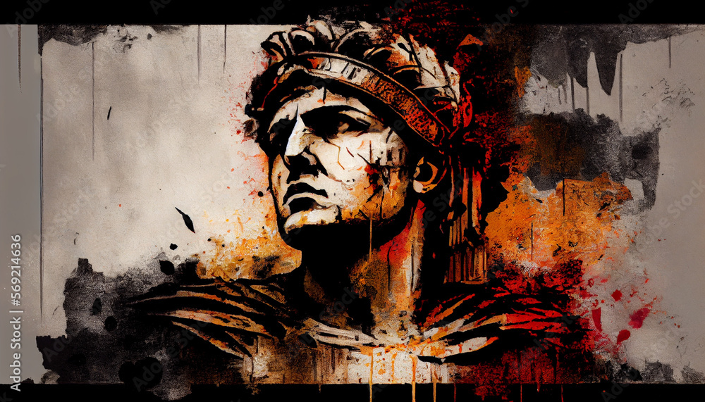 Portrait of roman emperor Gaius Julius Caesar. The Fall of the Roman ... Portrait of roman emperor Gaius Julius Caesar. The Fall of the Roman ...