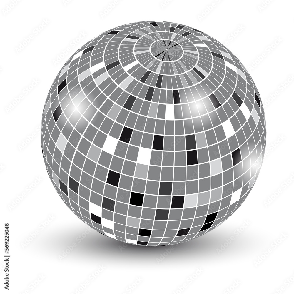 Silver disco mirror ball isolated png, Disco Ball png, Silver disco ...