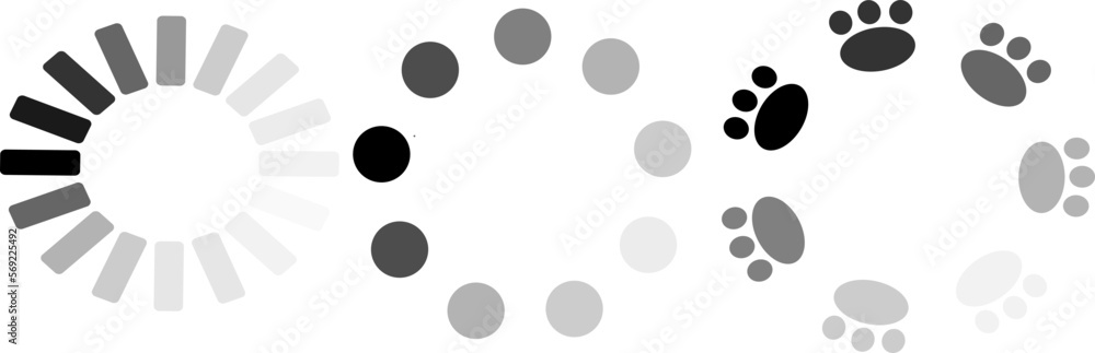 Set Loading icons. Load. load icons. White background. black square ... Set Loading icons. Load. load icons. White background. black square ...