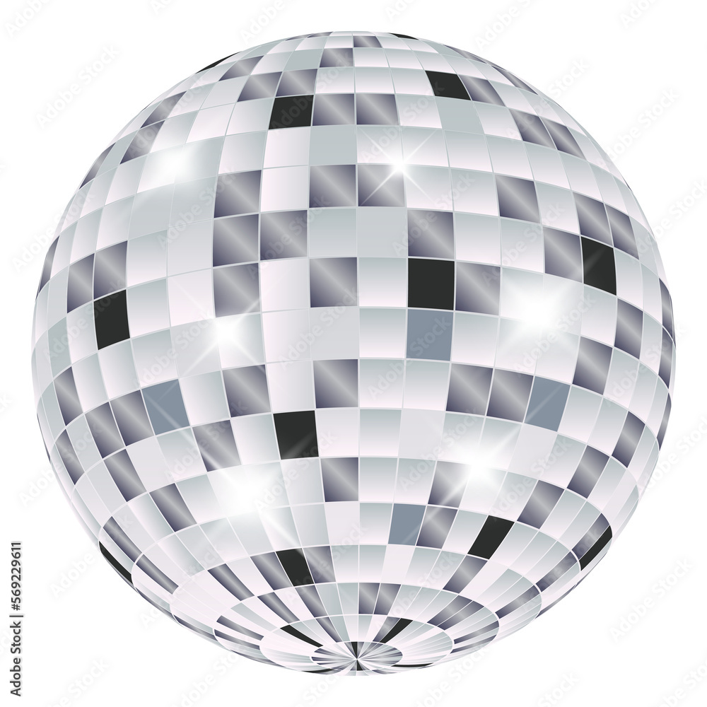 Silver disco mirror ball isolated png, Disco Ball png, Silver disco ...