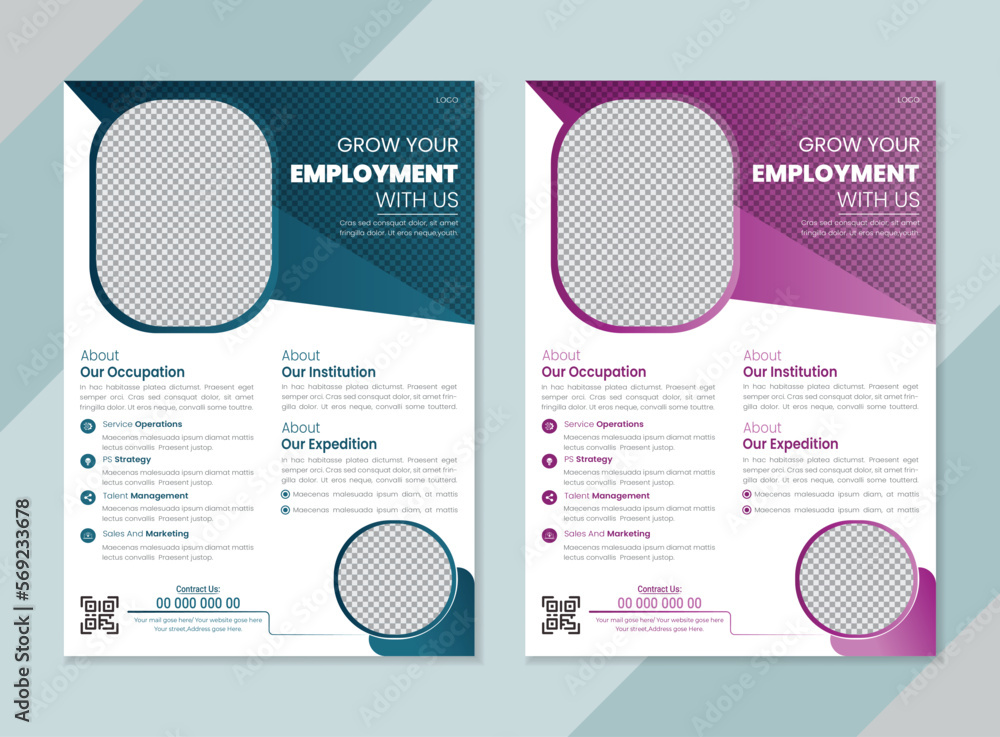 Corporate Business Flyer ,background,vector template in A4 size, design ...
