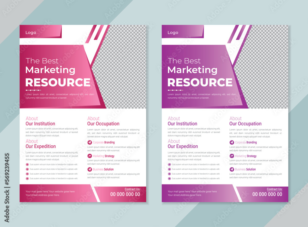 Corporate Business Flyer ,background,vector template in A4 size, design ...