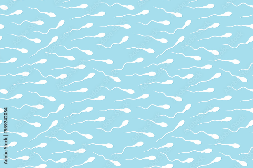 Human Sperm Seamless Pattern Vector Illustration Stock Vector Adobe Stock