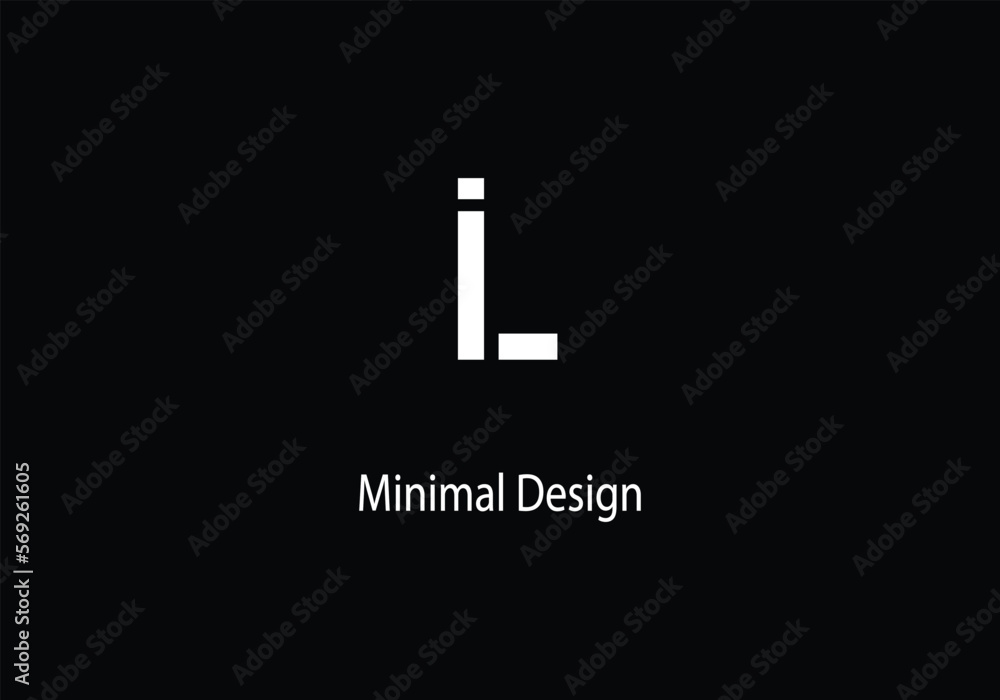 Alphabet IL monogram logo design. Alphabet IL. IL vector logo. Modran ...