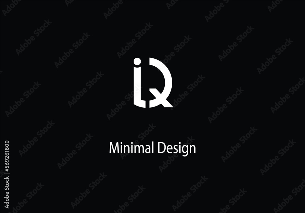 Vetor de Alphabet IQ monogram logo design. Alphabet IQ. IQ vector logo ...