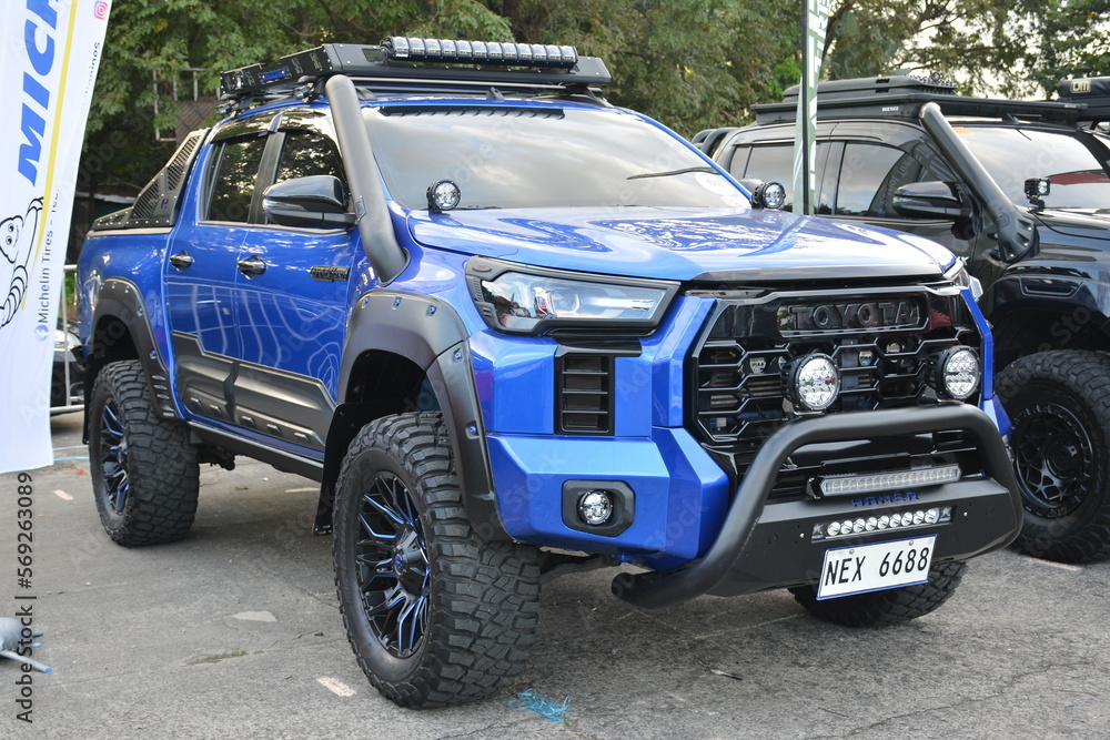Toyota hilux pick up at bumper to bumper car show in Pasay, Philippines ...