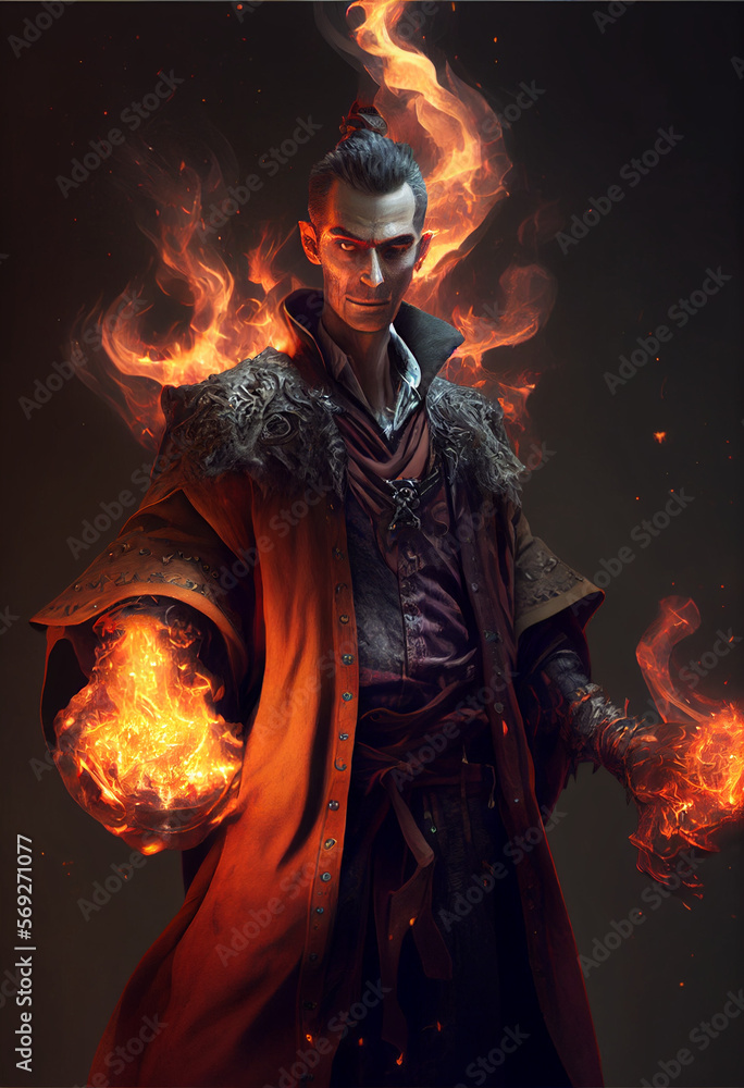 D&D High Elf character portrait for fantasy roleplay, rpg games etc ...