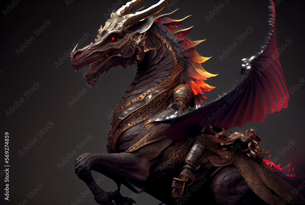 3d render, dragon rider, fantasy, epic, flying, mythical creature ...