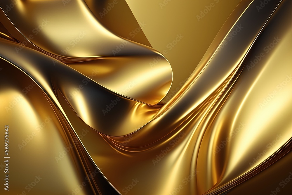 a gold background with a wavy design in the middle of it and a gold ...
