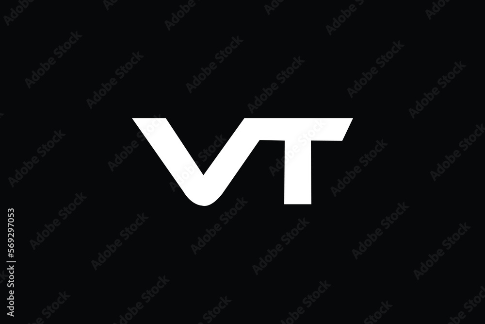 Abstract letter VT logo. This logo icon incorporate with abstract shape ...