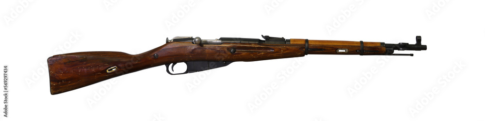 Photo & Art Print mosin nagant m-44 military rifle isolated, SN