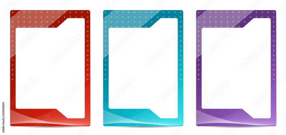 identification card picture frame border template Stock Vector | Adobe ...