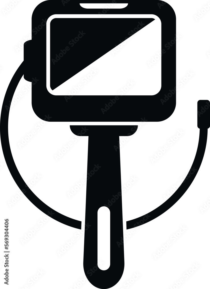 Hospital endoscope icon simple vector. Medical camera. Diagnostic organ ...