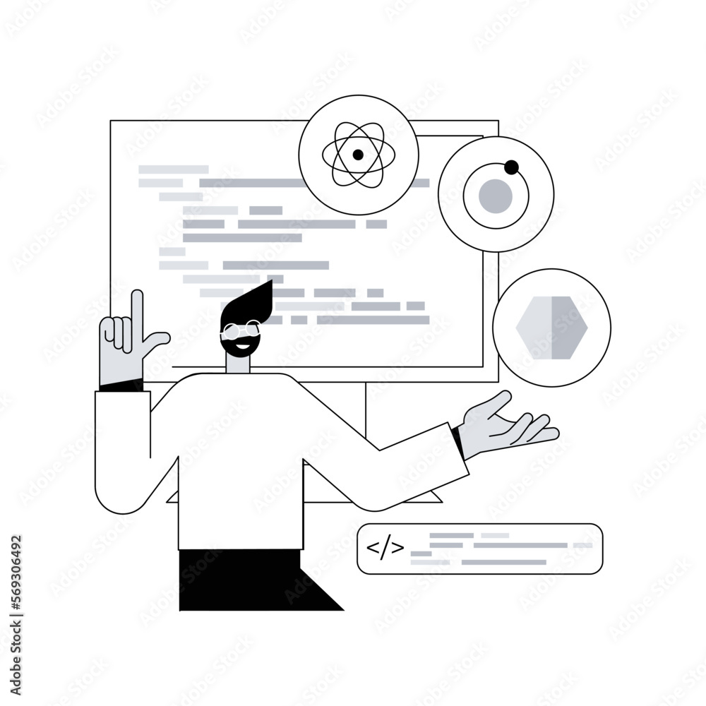 Cross Platform Frameworks Abstract Concept Vector Illustration Programming Build Tool Software