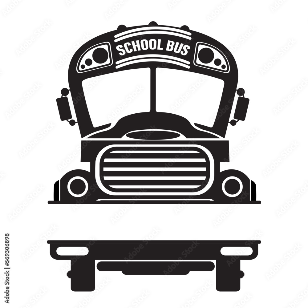 Vetor de school bus svg, school svg, back to school svg, monogram svg ...