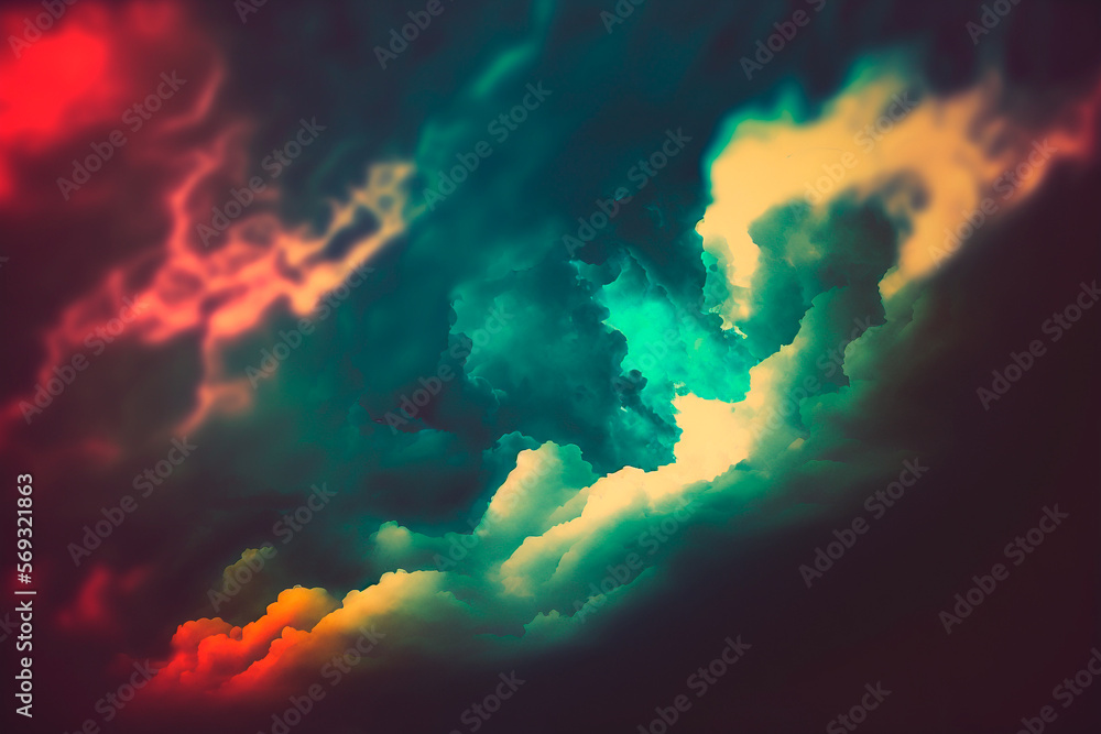 Cielo con texturas de nubes con fondo degradado granulado desenfocado ...