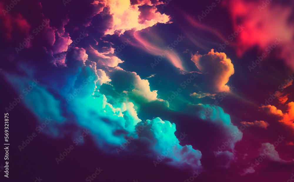 Cielo con texturas de nubes con fondo degradado granulado desenfocado ...