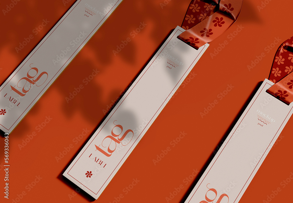 Three Tags Mockup Stock Template | Adobe Stock