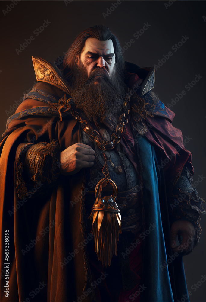 D&D Dwarf character portrait for fantasy RPG, roleplaying games etc ...