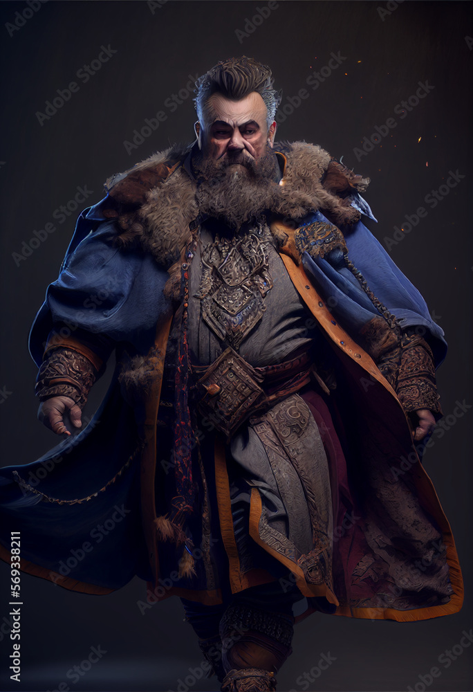 D&D Dwarf character portrait for fantasy RPG, roleplaying games etc ...