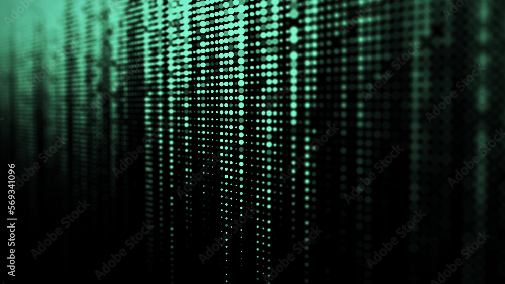 Matrix grunge texture of halftone dots. Futuristic abstract slim ...