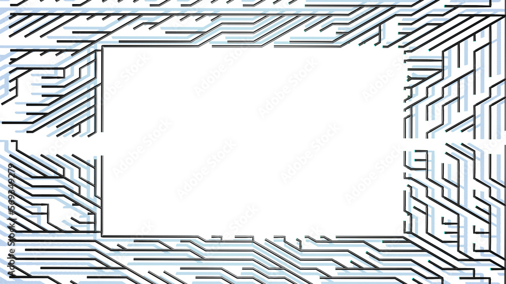 3d render. Abstract black wireframe on white bg. Ai geometric pattern ...