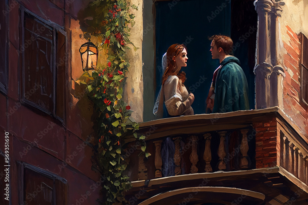 Nice Illustration of Romeo and juliet Stock Illustration | Adobe Stock