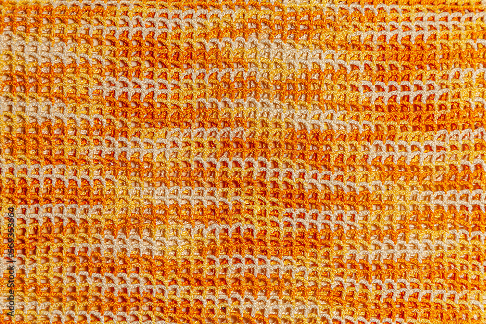 Texture is crochet from a synthetic cord of autumn-like colors ...