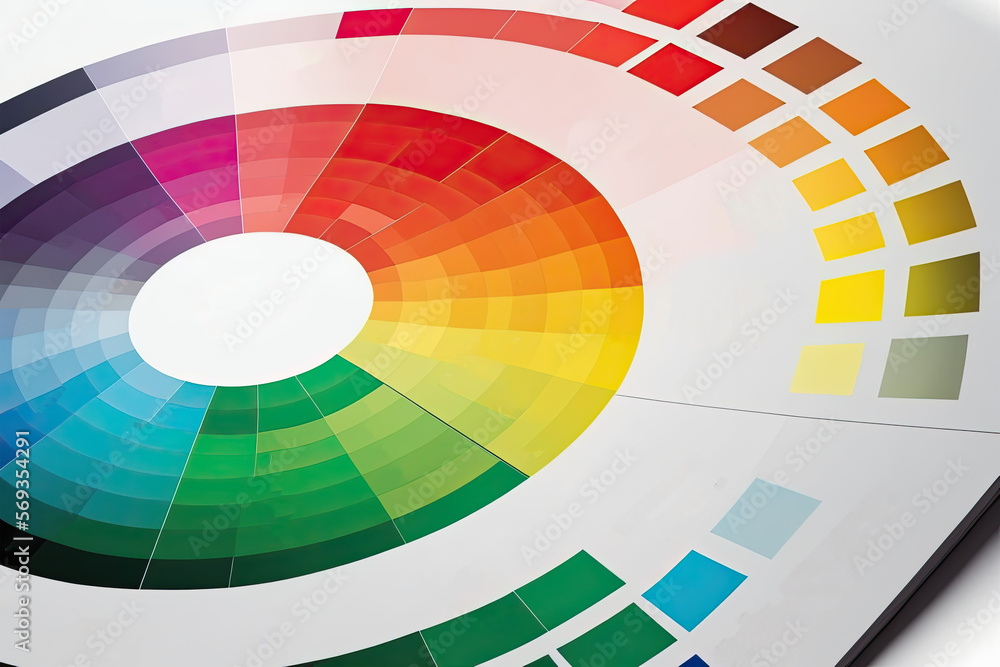 Designer multi-color swatch palette colour guide chart spectrum ...