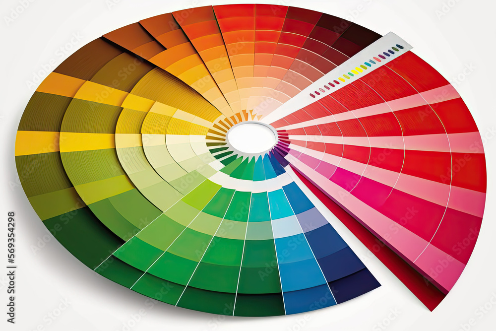 Designer multi-color swatch palette colour guide chart spectrum ...