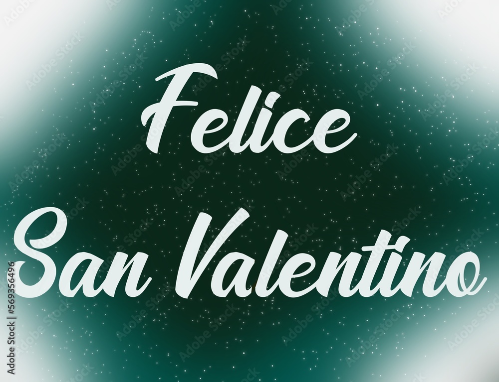 Happy Valentine's Day written in Italian - white -, dedication, message ...