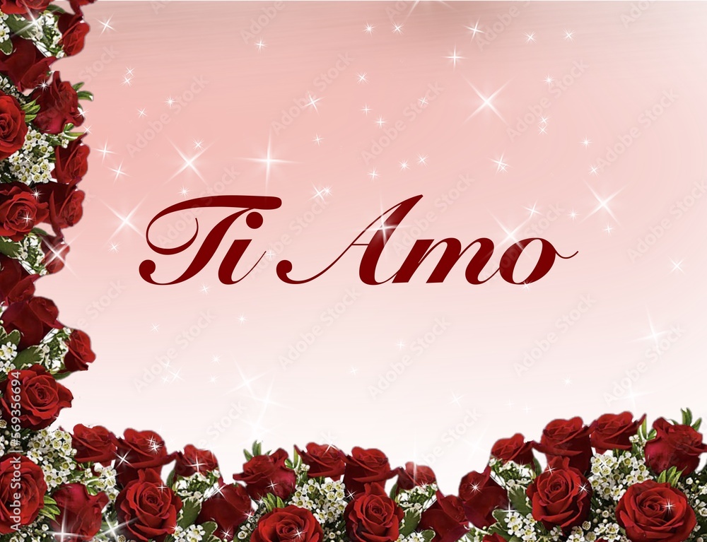 Ti amo- i love you - written in Italian red color - image, dedication ...
