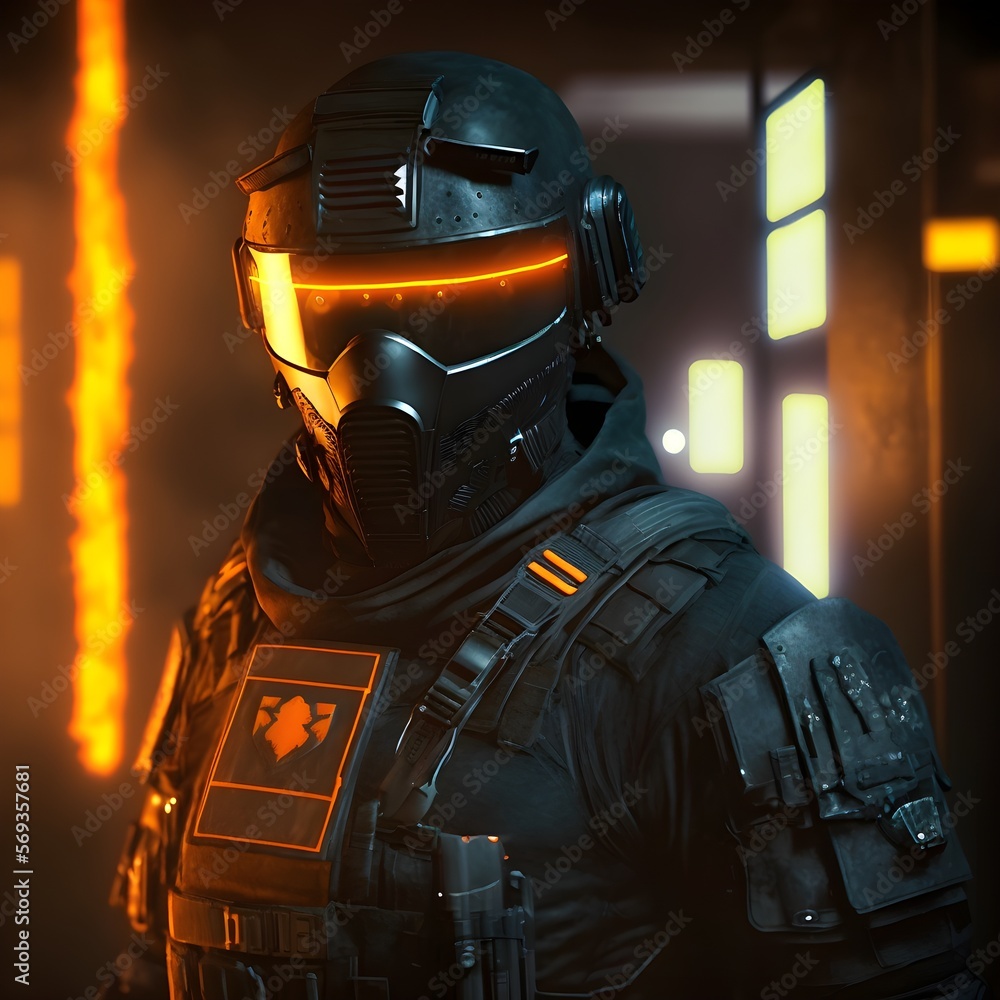 scourge justice division riot gaurd dark empire gear black outfit with ...