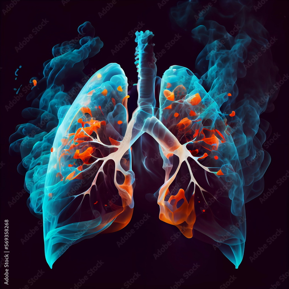Human Lungs Smoker