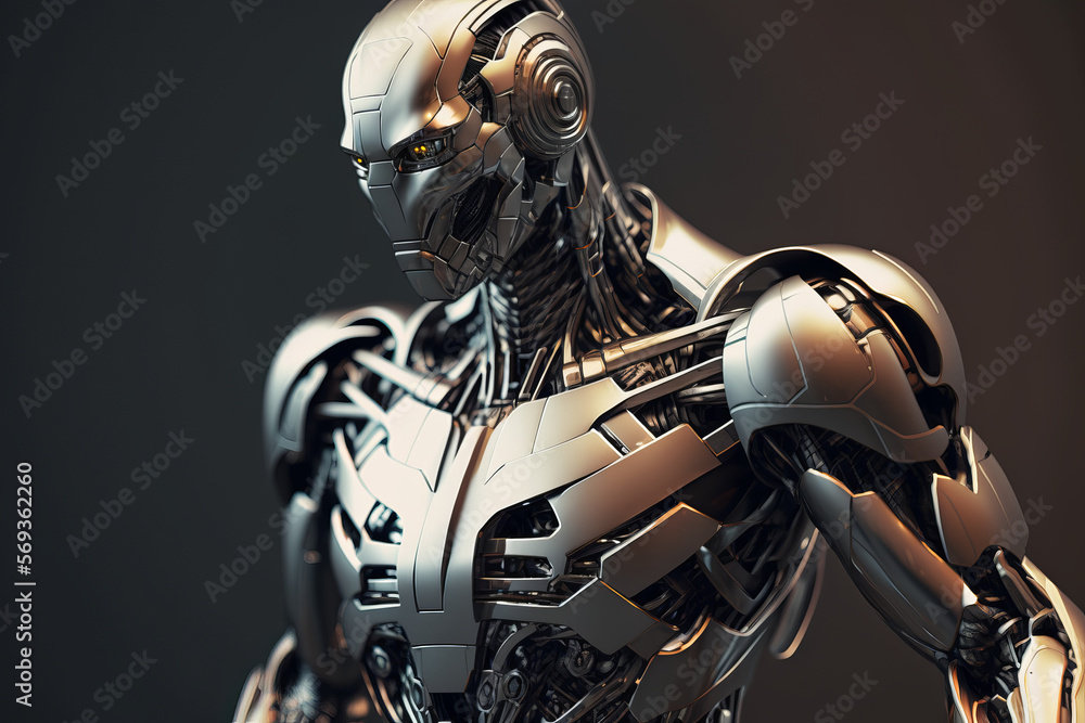 humanoid cyber person Stock Illustration | Adobe Stock