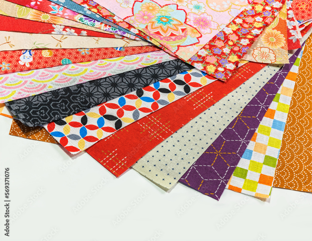 A display of rich and vibrant Japanese traditional patterns including ...