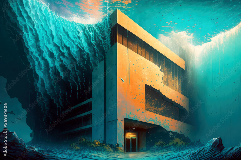 Earthquake seismic activity tsunami, AI Stock Illustration | Adobe Stock