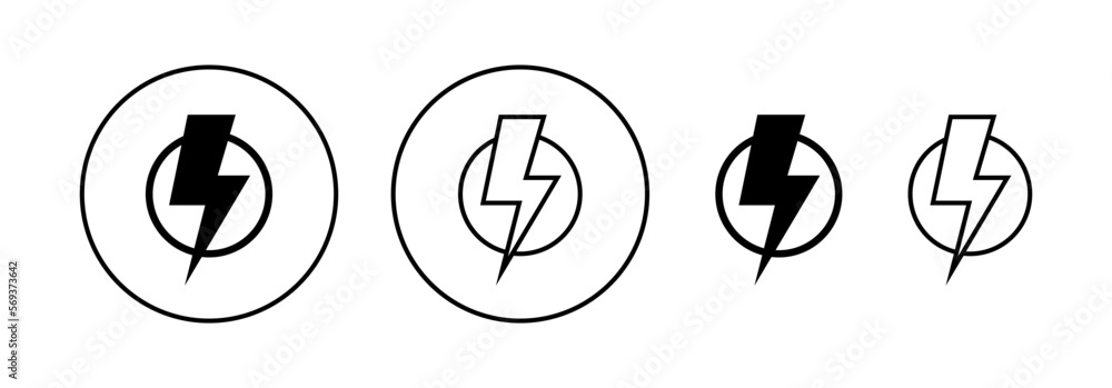 Lightning icon vector for web and mobile app. electric sign and symbol ...