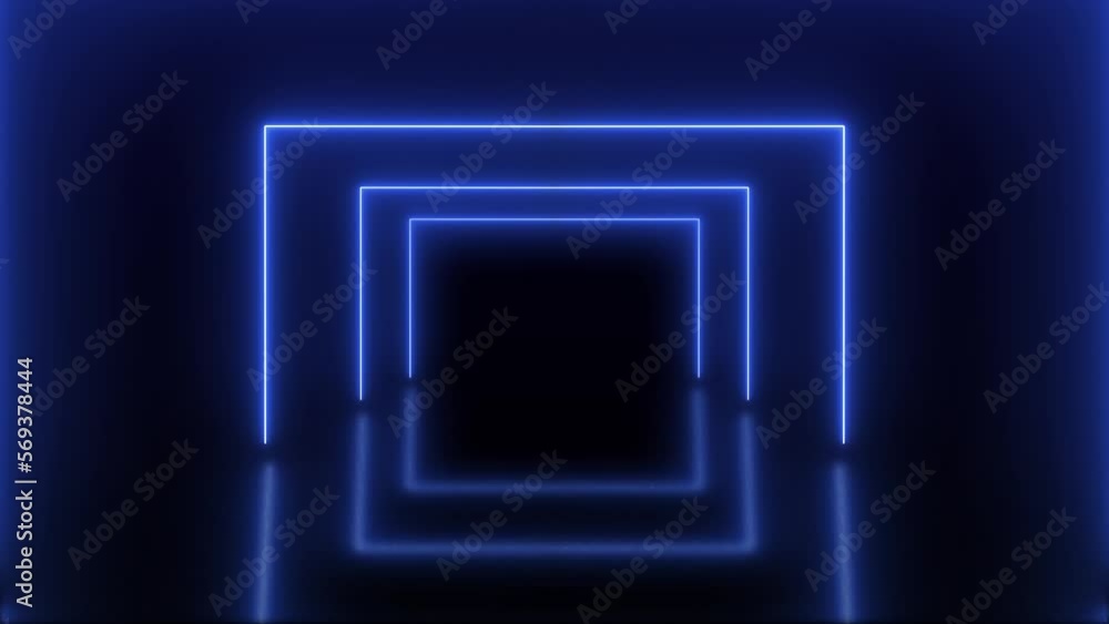Abstract Neon Light looping background. 3d animation loop of 4K Stock ...