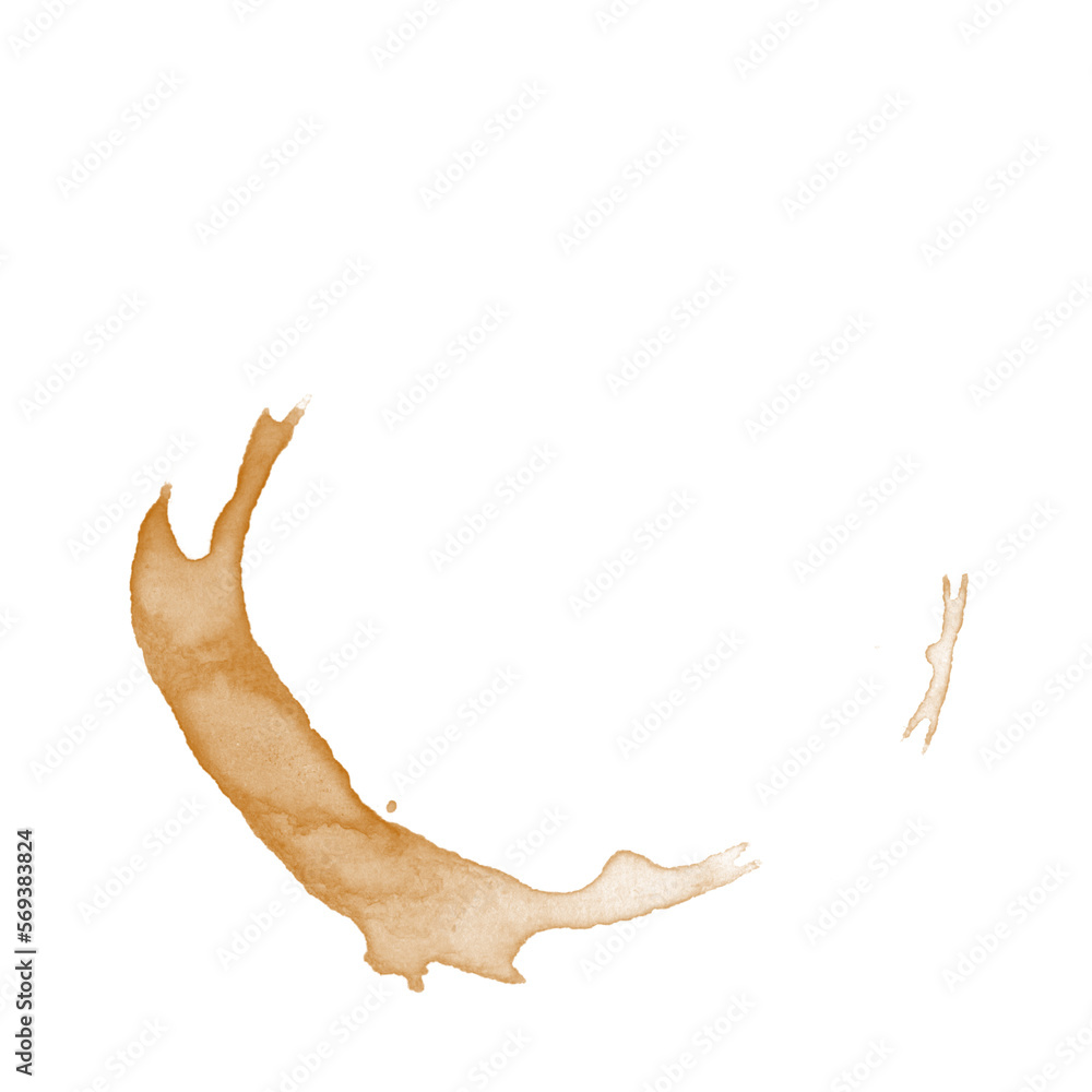Coffee stains isolated on a transparent background. Royalty high ...